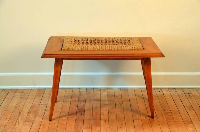 Rare Oak and Rope Side Table by Adrien Audoux and Frida Minet For Sale ...
