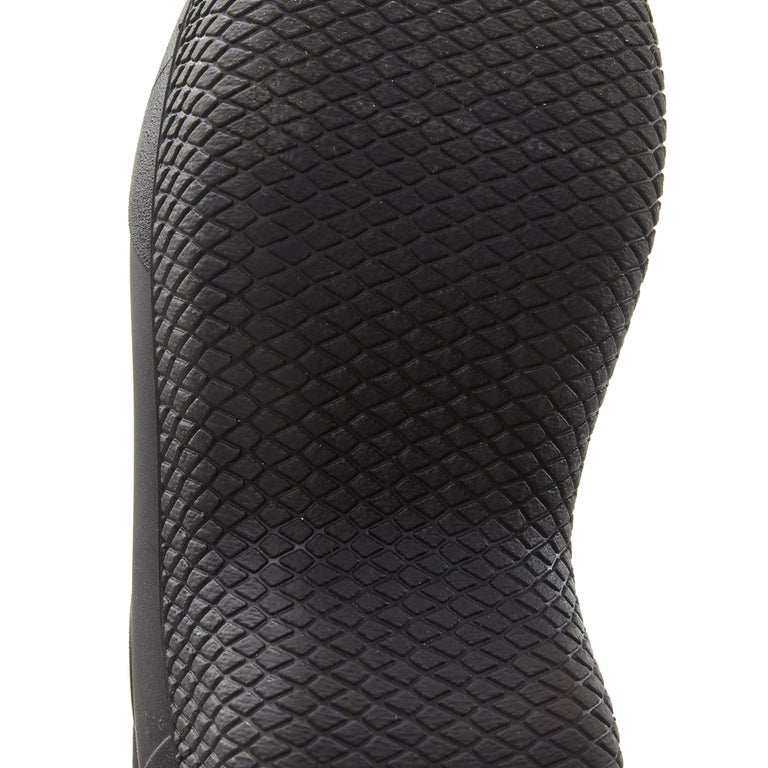 rare OLD CELINE Phoebe Philo black rubber scuba sock pull on rain boots ...