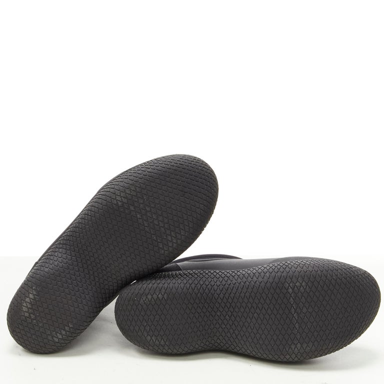 rare OLD CELINE Phoebe Philo black rubber scuba sock pull on rain boots ...