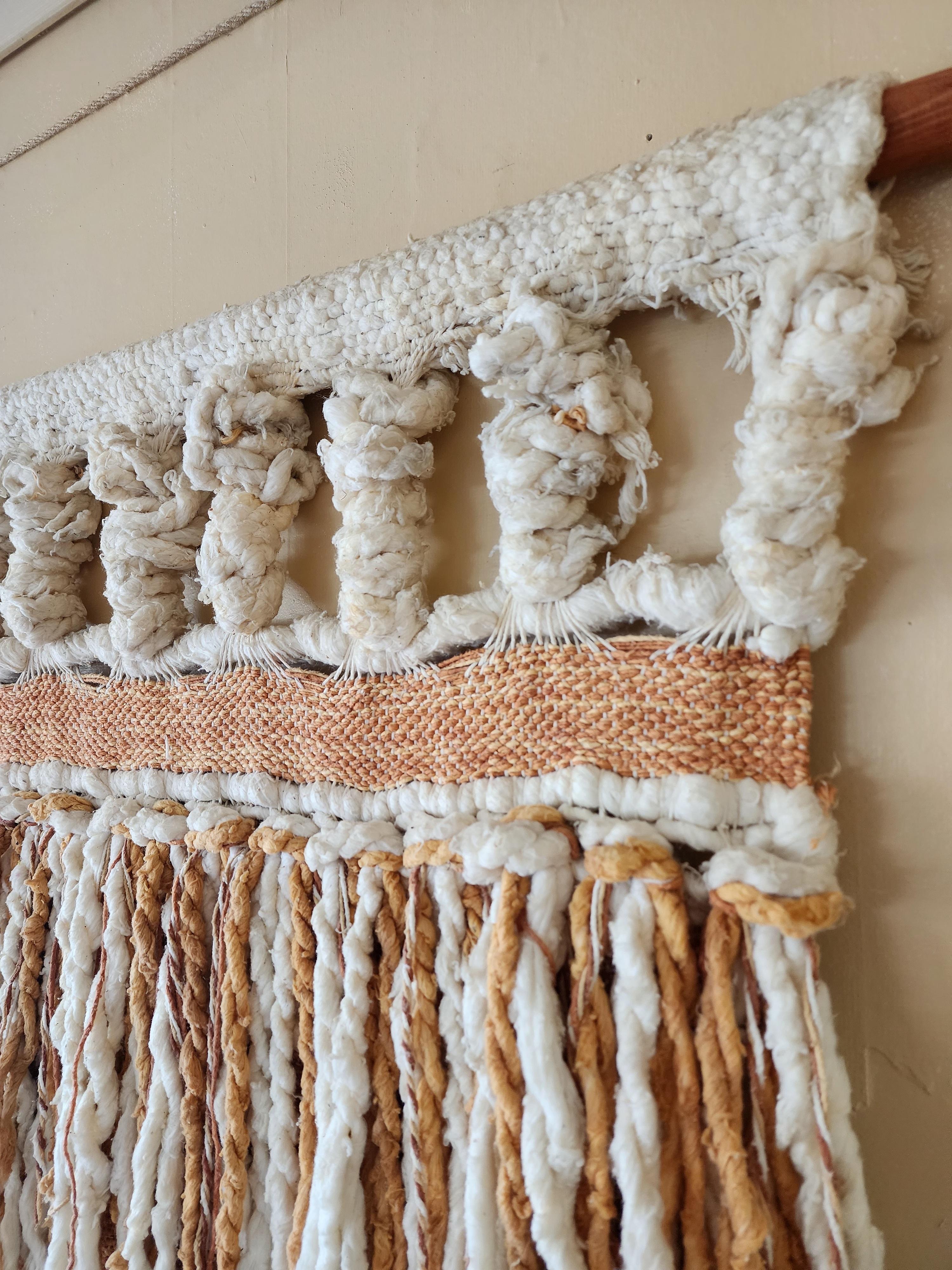 Rare One-of-kind Large Vintage Mid-Century Modern Textile Art Wool Wall ...