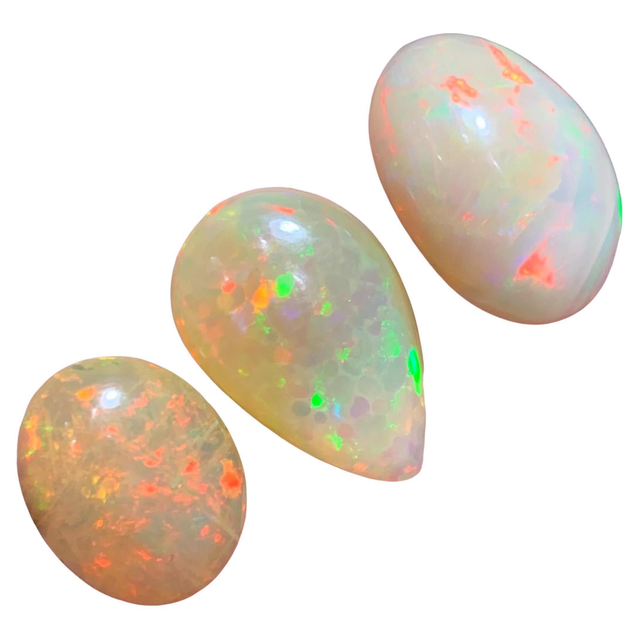 Rare Orange Creamy Natural Fire Opal Gemstone Cabochons, 20 Ct for Jewelry For Sale at 1stDibs