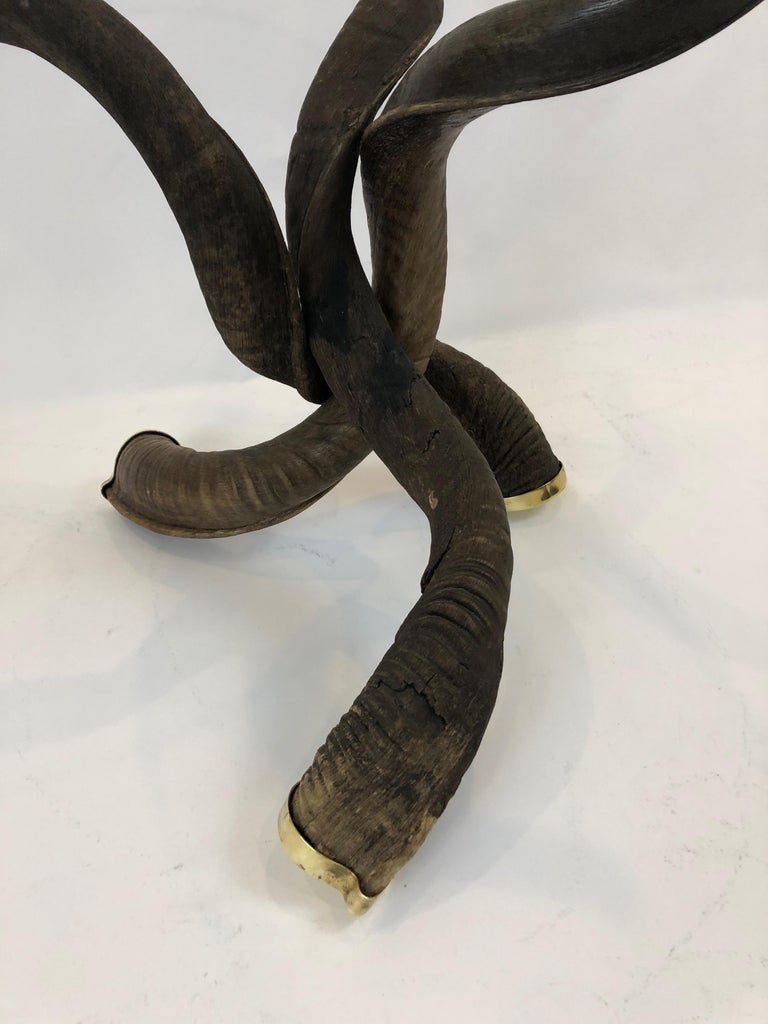 Rare Organic Handmade Kudo Horn Based Coffee Table For Sale at 1stDibs