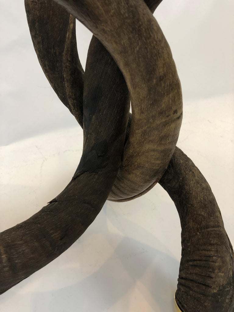 Rare Organic Handmade Kudo Horn Based Coffee Table For Sale at 1stDibs