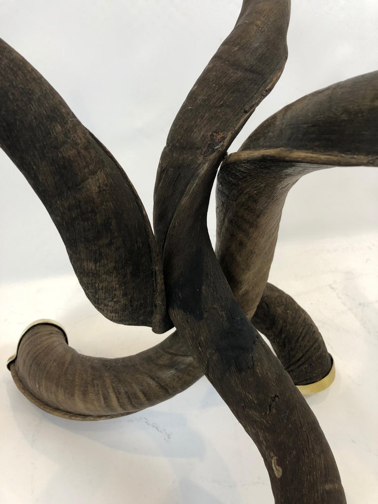 Rare Organic Handmade Kudo Horn Based Coffee Table For Sale at 1stDibs