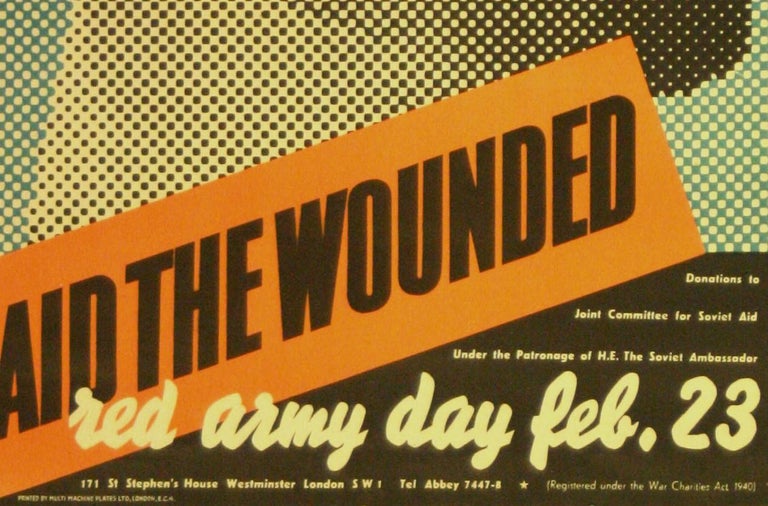 Rare Original Vintage WWII Poster by Henrion Aid The Wounded Soviet Red ...