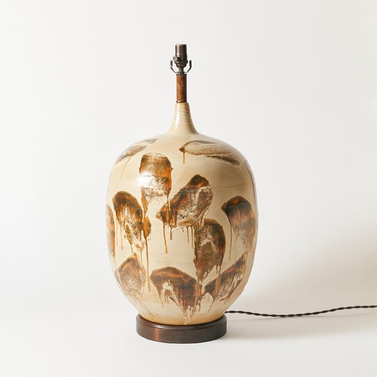 Rare Oversized Midcentury Ceramic Table Lamp For Sale at 1stDibs
