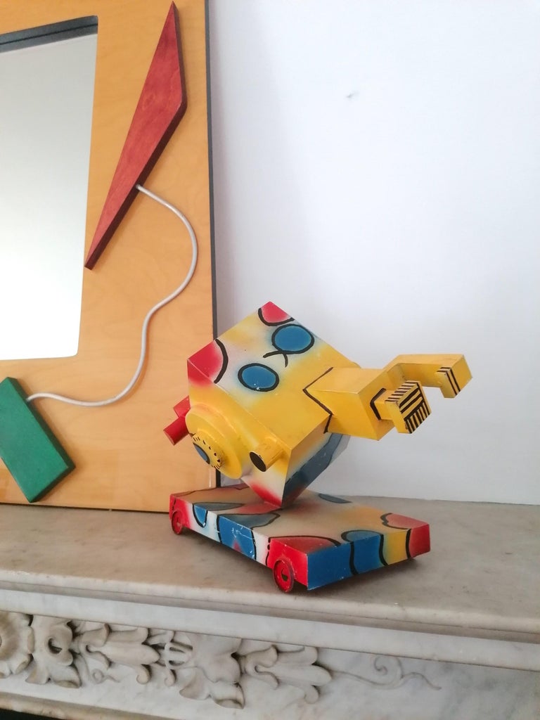 Rare Painted Steel Folk / Outsider Art Sculpture by Robert Gilkerson ...