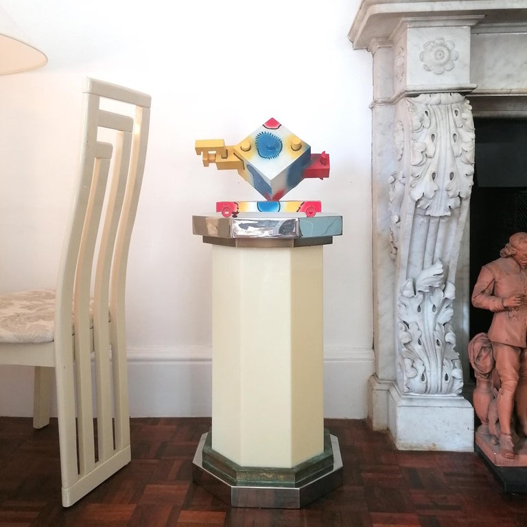 Rare Painted Steel Folk / Outsider Art Sculpture by Robert Gilkerson ...