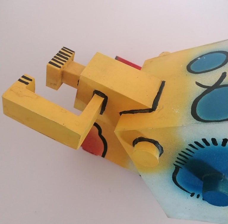 Rare Painted Steel Folk / Outsider Art Sculpture by Robert Gilkerson ...