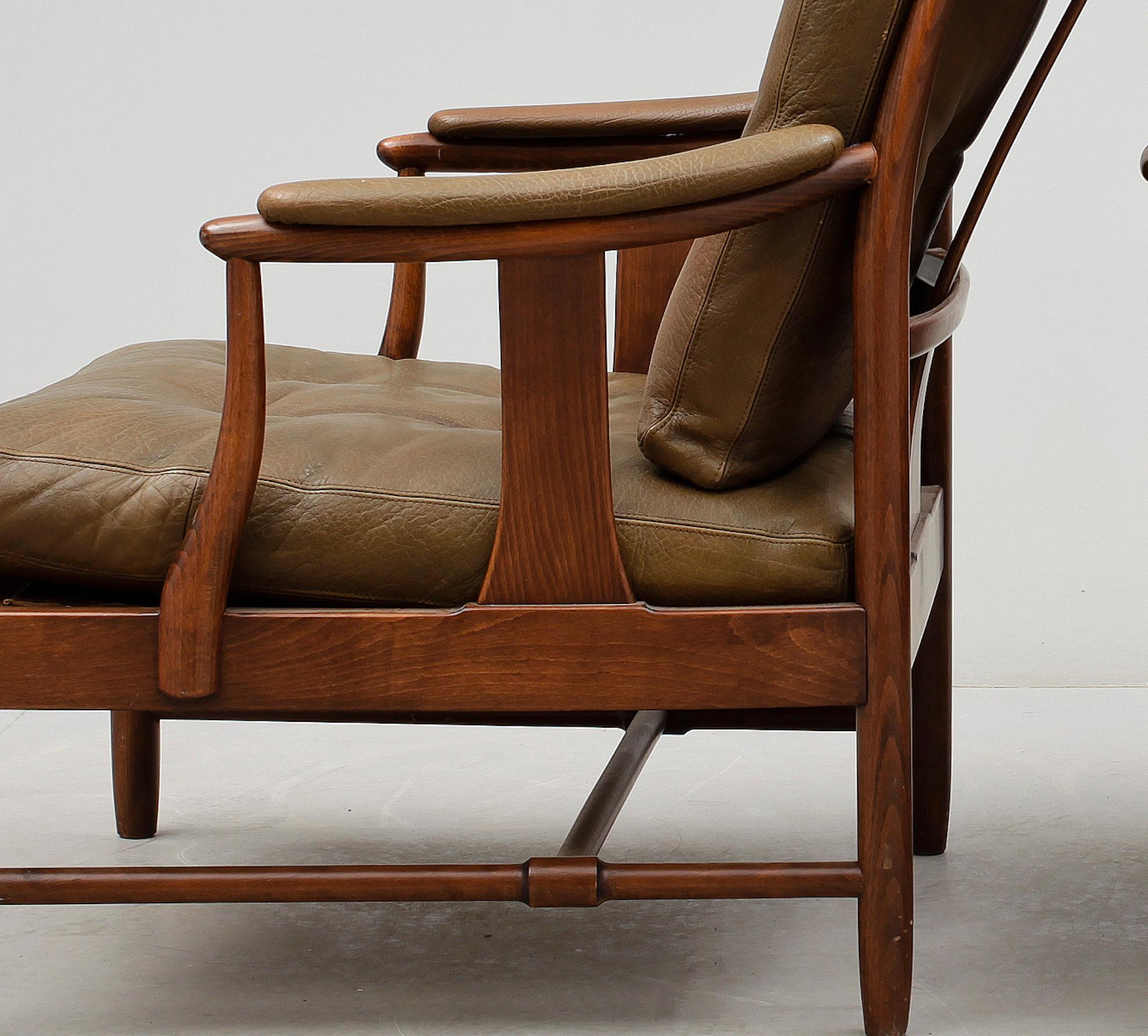 Rare Pair Armchair Rosewood in the style of Kerstin Hörlin Holmquist ...