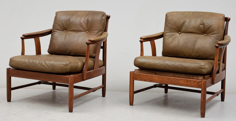 Rare Pair Armchair Rosewood in the style of Kerstin Hörlin Holmquist ...
