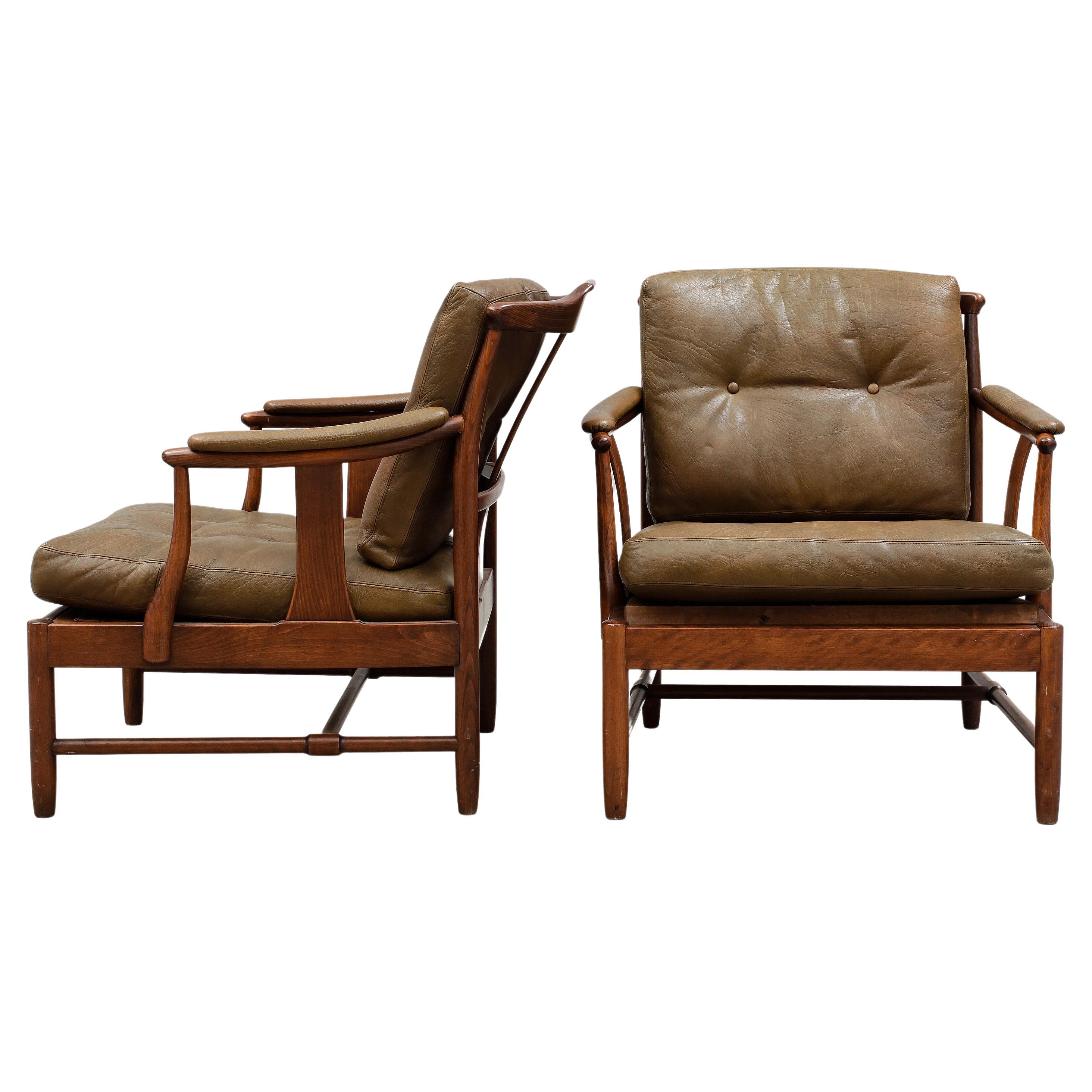 Rare Pair Armchair Rosewood in the style of Kerstin Hörlin Holmquist ...