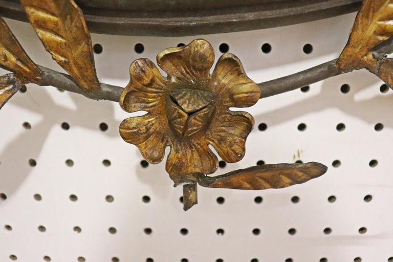 Rare Pair Monumental 80 Inch Brass Adams Style Floral Oval Mirrors ...