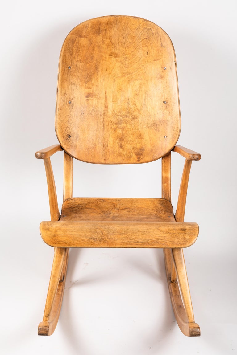 Rare Pair of 1940s Rocking Chairs by Ilmari Tapiovaara For Sale at 1stDibs