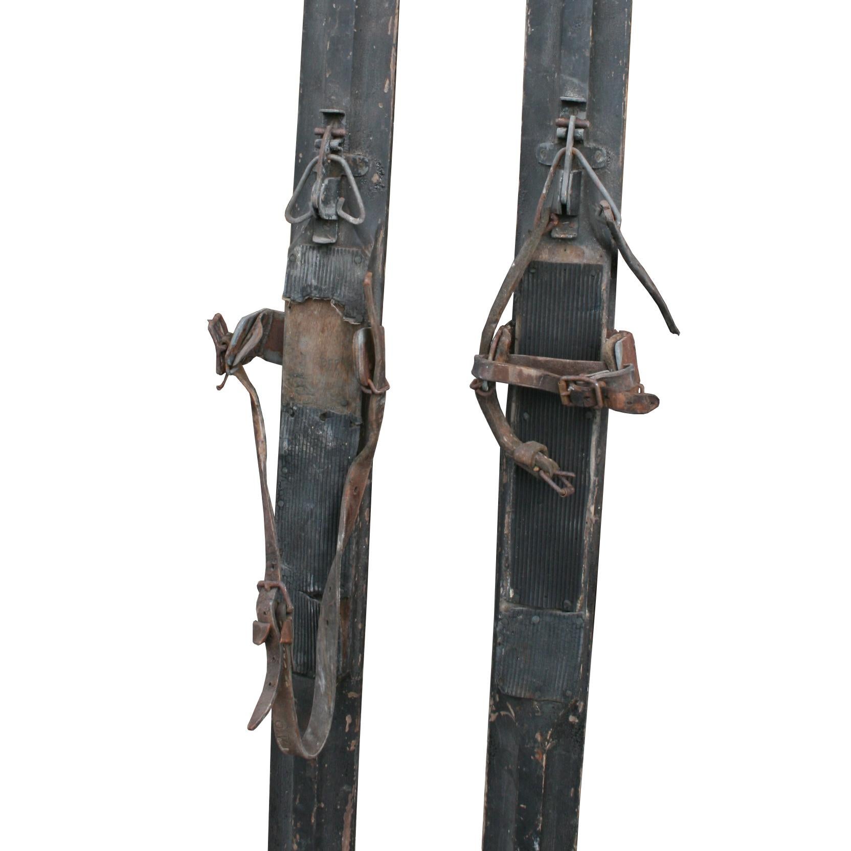 Rare Pair of 19th Century Antique Ski's, Scandinavian Wintersport at ...