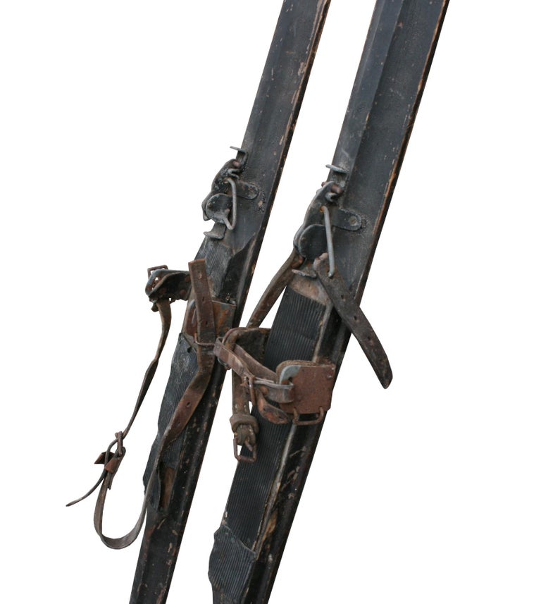 Rare Pair of 19th Century Antique Ski's, Scandinavian Wintersport at ...