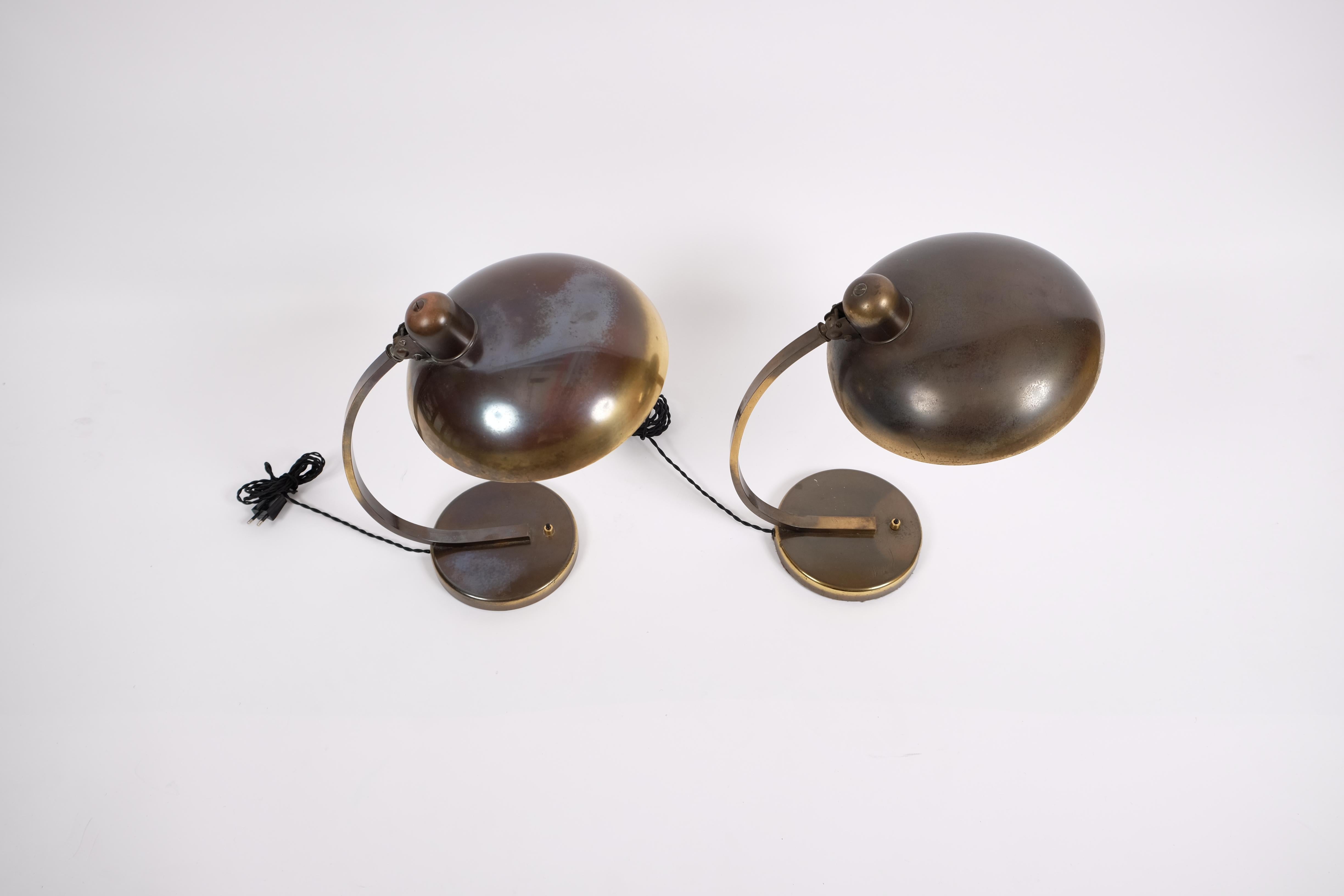 Rare Pair of Christian Dell Kaiser Idell Desk Lamps Model 6750 at 1stDibs