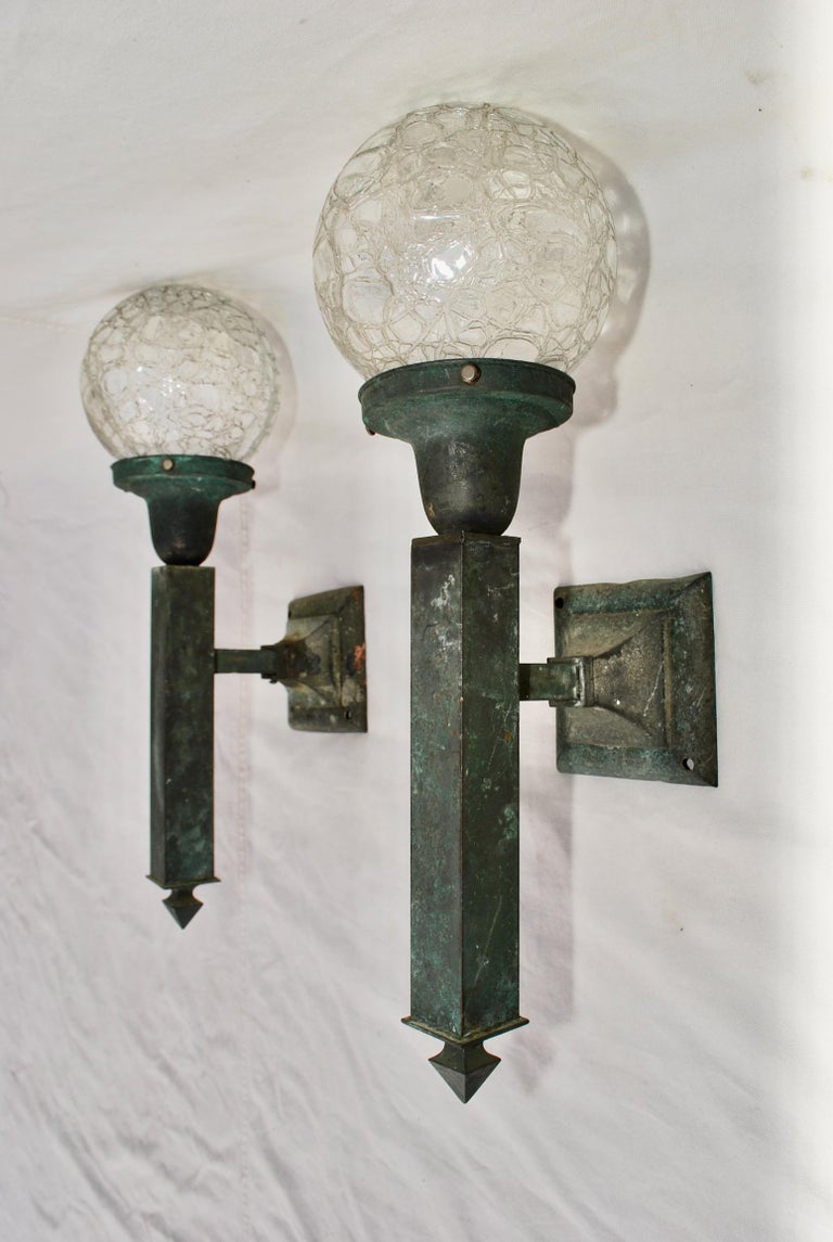 Rare Pair of Craftsman Copper Outdoor Sconces at 1stDibs
