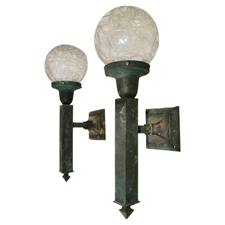 Rare Pair of Craftsman Copper Outdoor Sconces at 1stDibs