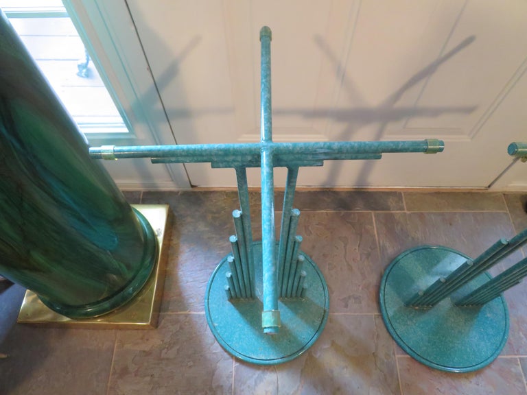 Rare Pair of Curtis Jere Memphis Style Side Tables Pedestals, Mid ...