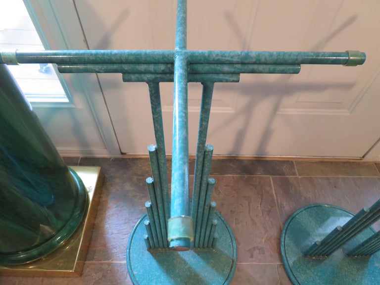 Rare Pair of Curtis Jere Memphis Style Side Tables Pedestals, Mid ...
