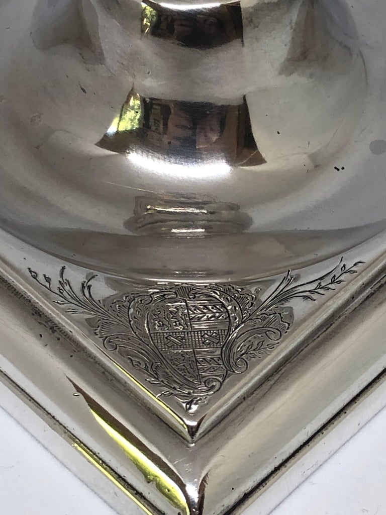 Rare Pair of Eighteenth-Century Irish Silver Cast Candlesticks For Sale ...