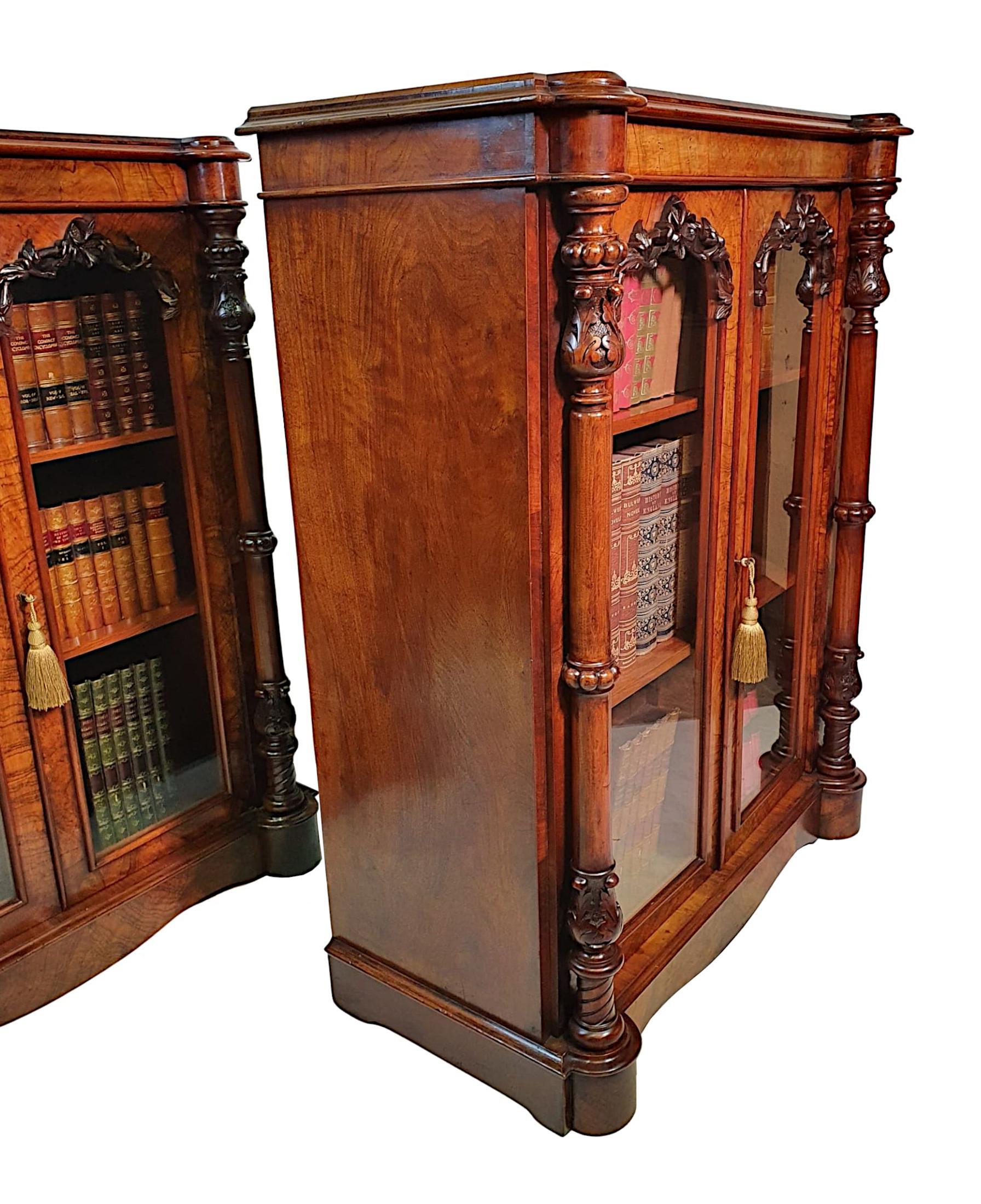 Rare Pair of Irish 19th Century Bookcases Attributed to Robert Strahan ...
