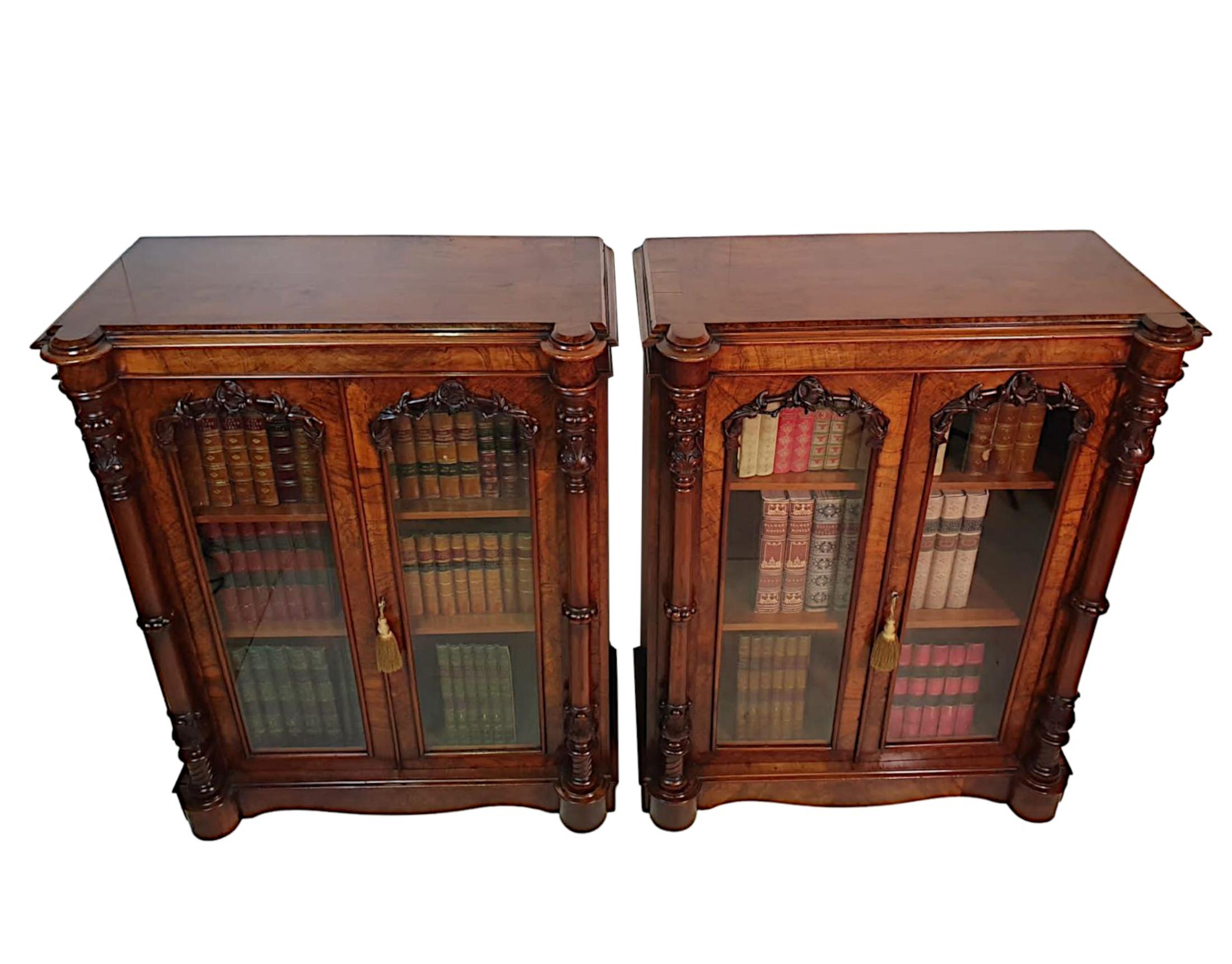 Rare Pair of Irish 19th Century Bookcases Attributed to Robert Strahan ...