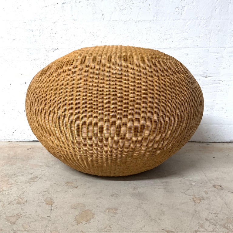 Rare Pair of Isamu Kenmochi Wicker Pod Chairs for Yamakawa Rattan Japan ...