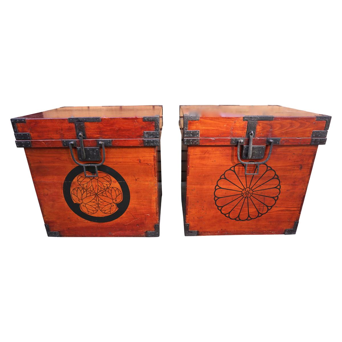 Pair of Japanese Samurai Armor Boxes at 1stdibs