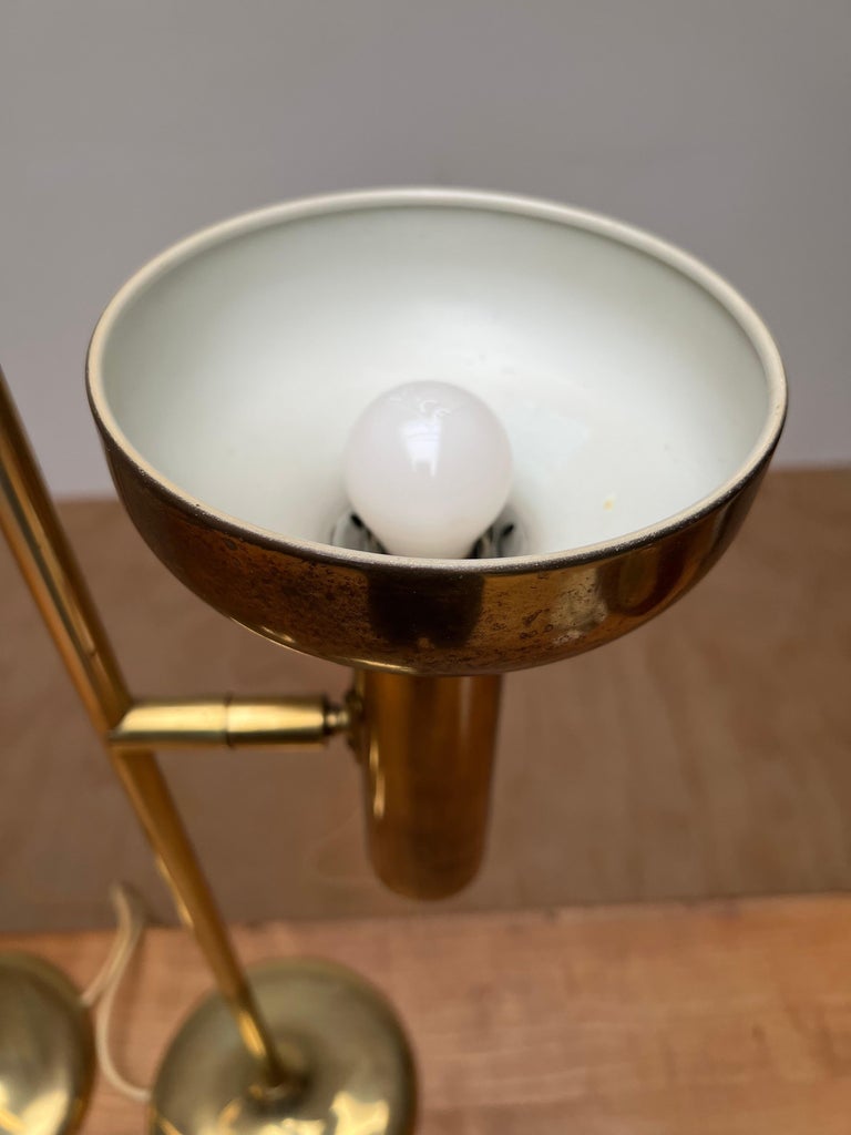 Rare Pair of Midcentury Modern Koch and Lowy for OMI Rotatable Brass ...