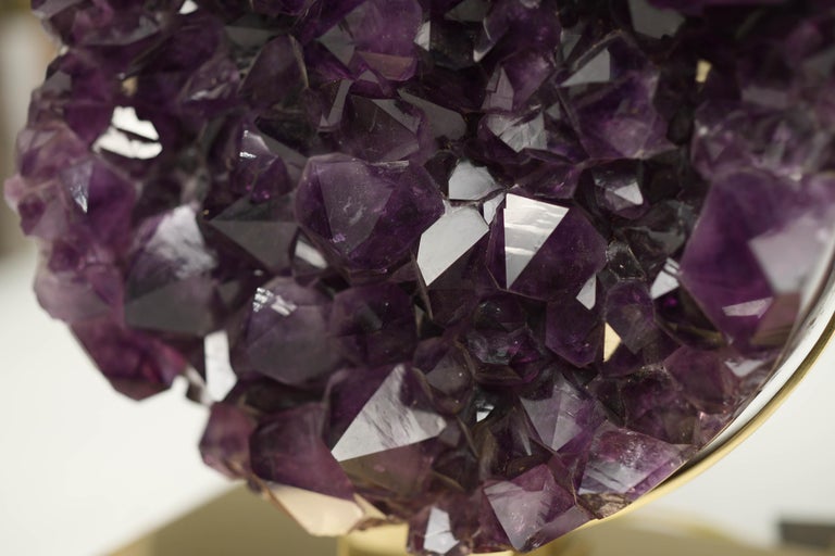 Pair of Natural Amethyst Lamps by Phoenix For Sale at 1stDibs