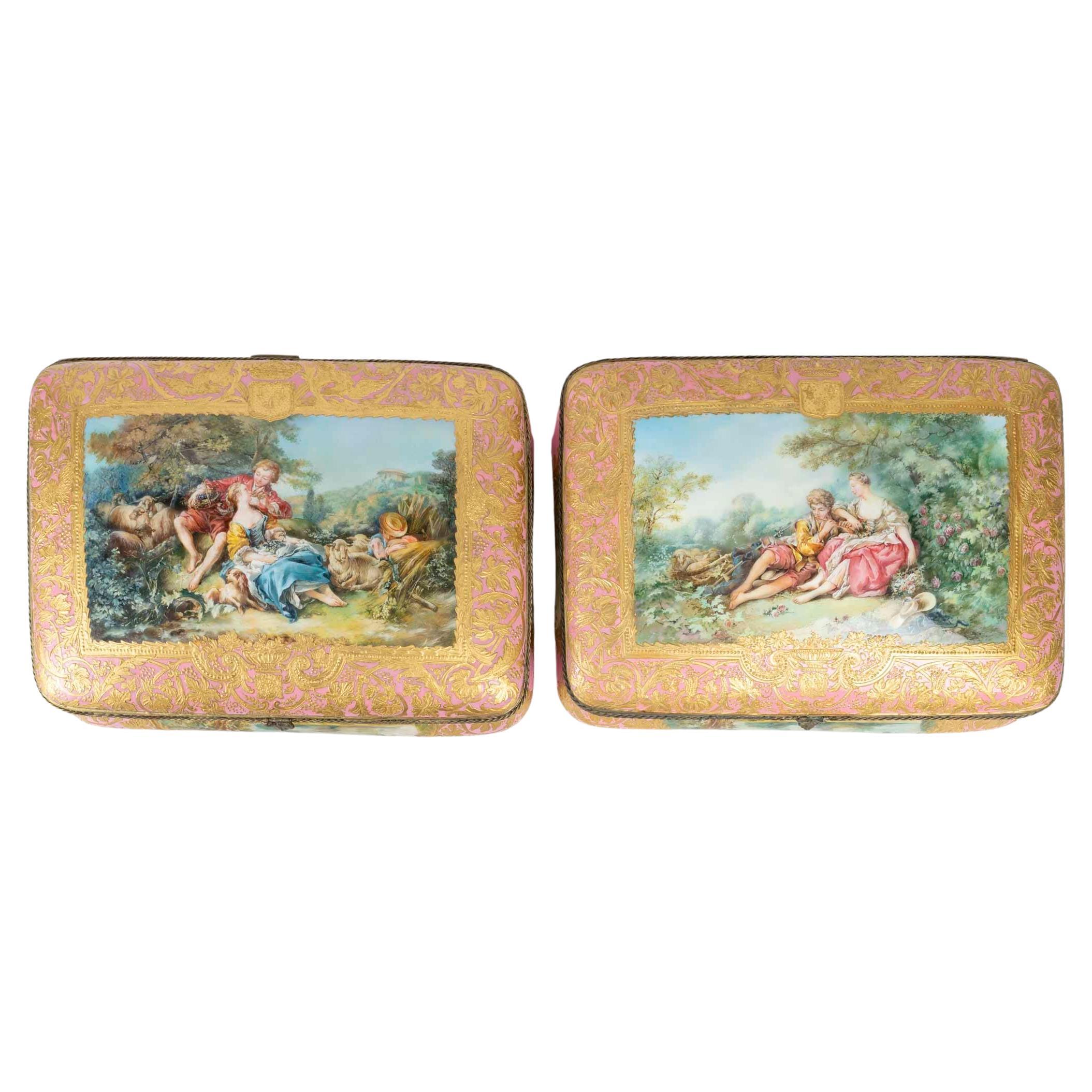 Sèvres Porcelain Box, Napoleon III Period, 19th Century. For Sale at ...