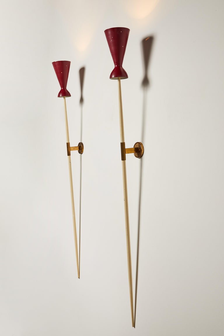 Rare Pair of Wall Lights by Robert Mathieu For Sale at 1stDibs