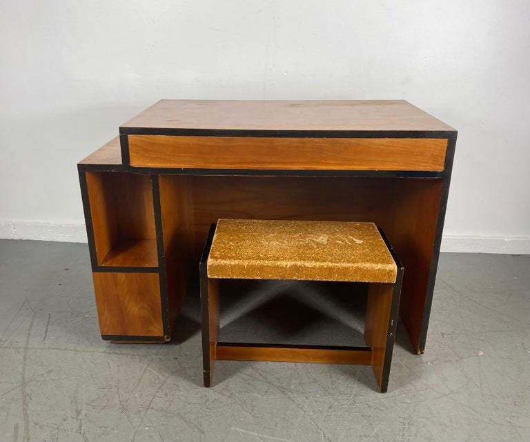 Rare Paul Frankl Skyscraper Desk / Bench, Art Deco, Modernist, Cubist ...
