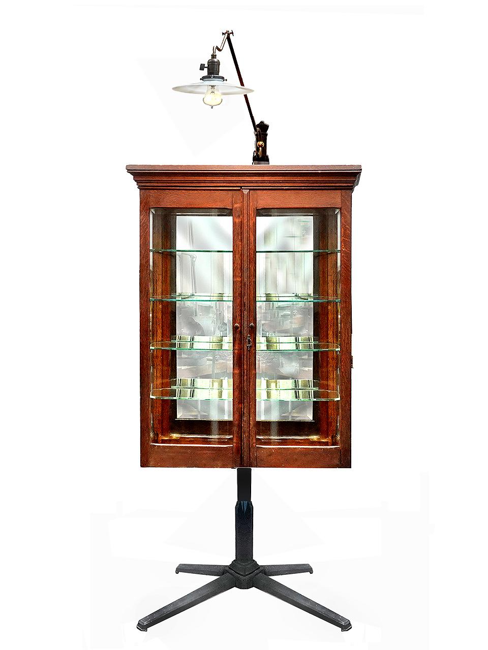 Rare Pedestal W.D. Allison Apothecary Cabinet at 1stDibs