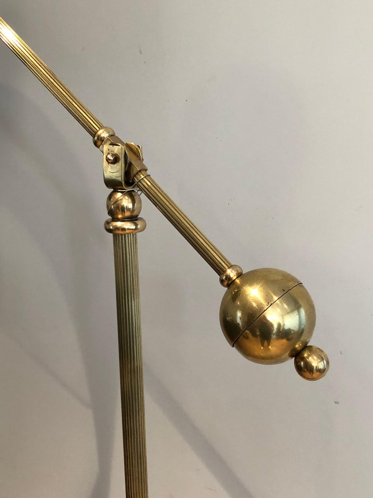 Rare Pendulum Brass Floor Lamp For Sale at 1stDibs