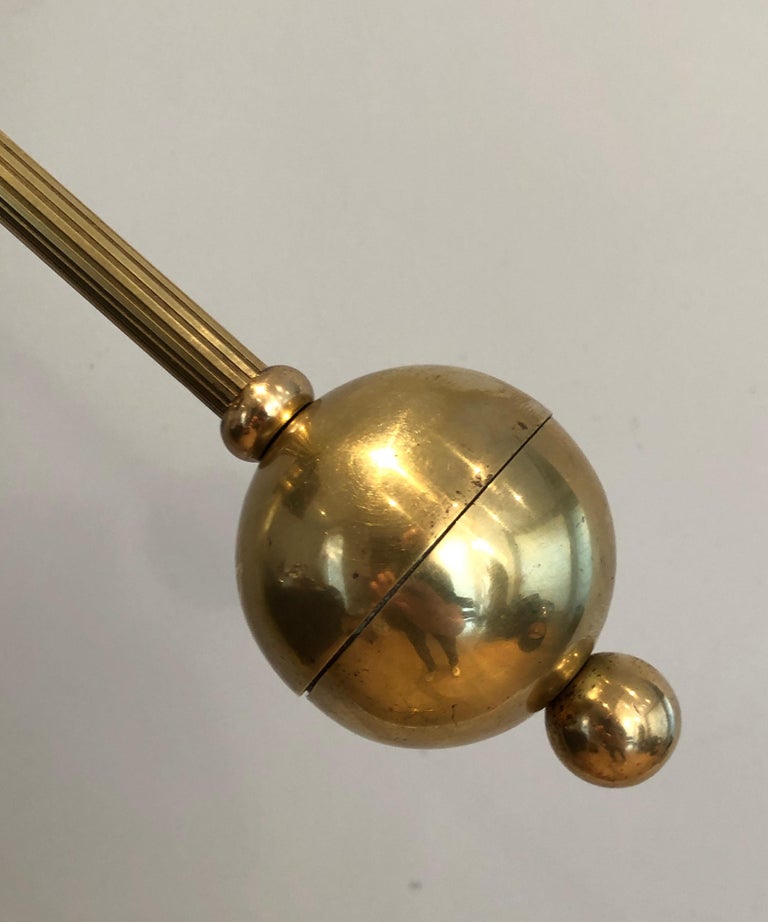 Rare Pendulum Brass Floor Lamp For Sale at 1stDibs