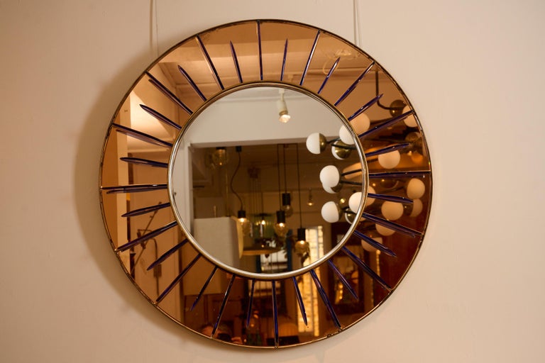Rare Petal Form Wall Mirror For Sale at 1stDibs