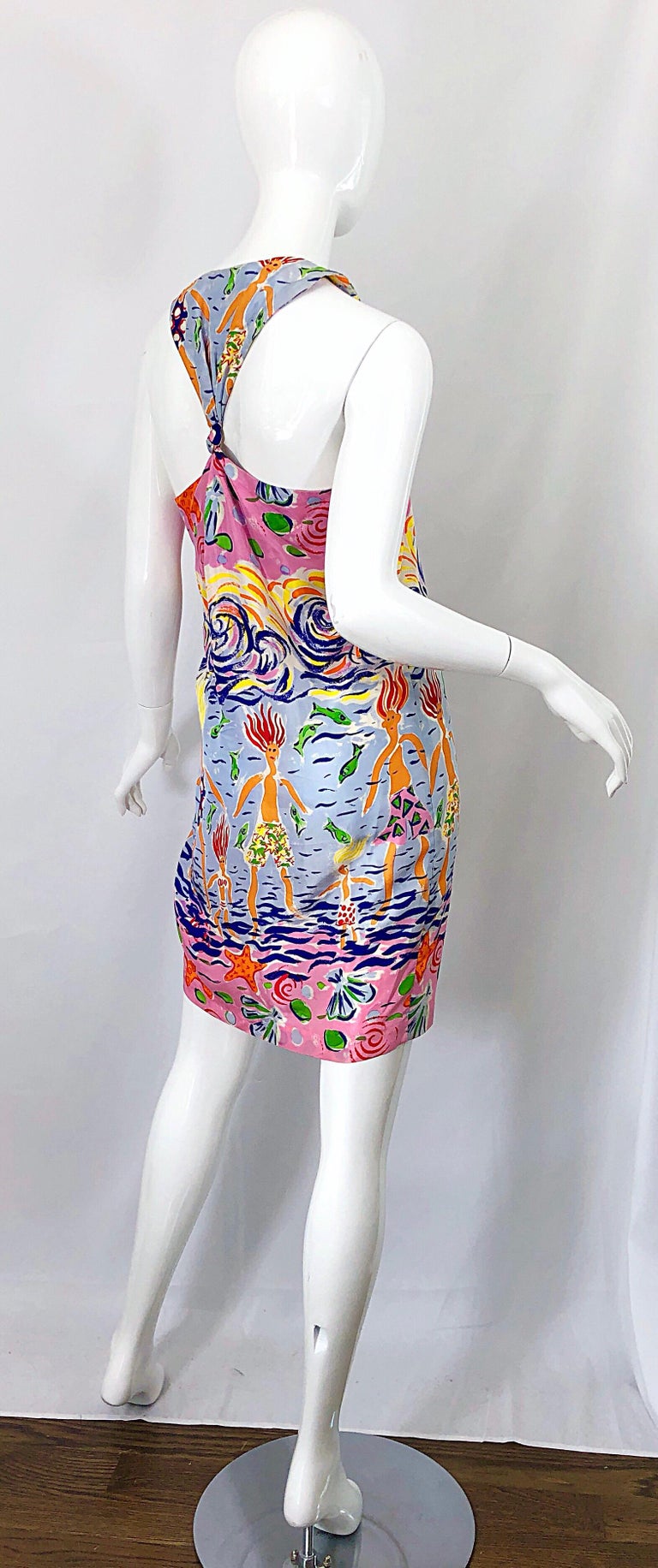 Rare Peter Mui 1990s Novelty Print Silk Racerback Size 6 Vintage 90s ...