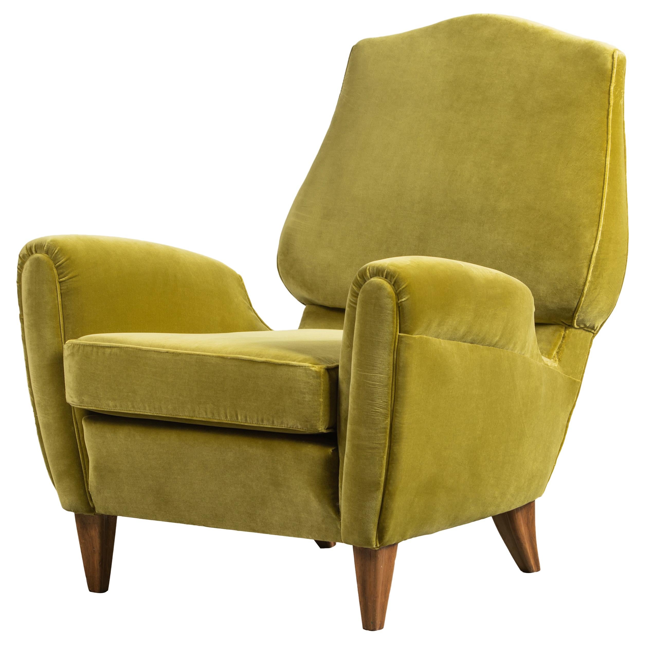 Rare Pierluigi Colli Lounge Chair, 1950s, in Lelievre Velvet For Sale ...