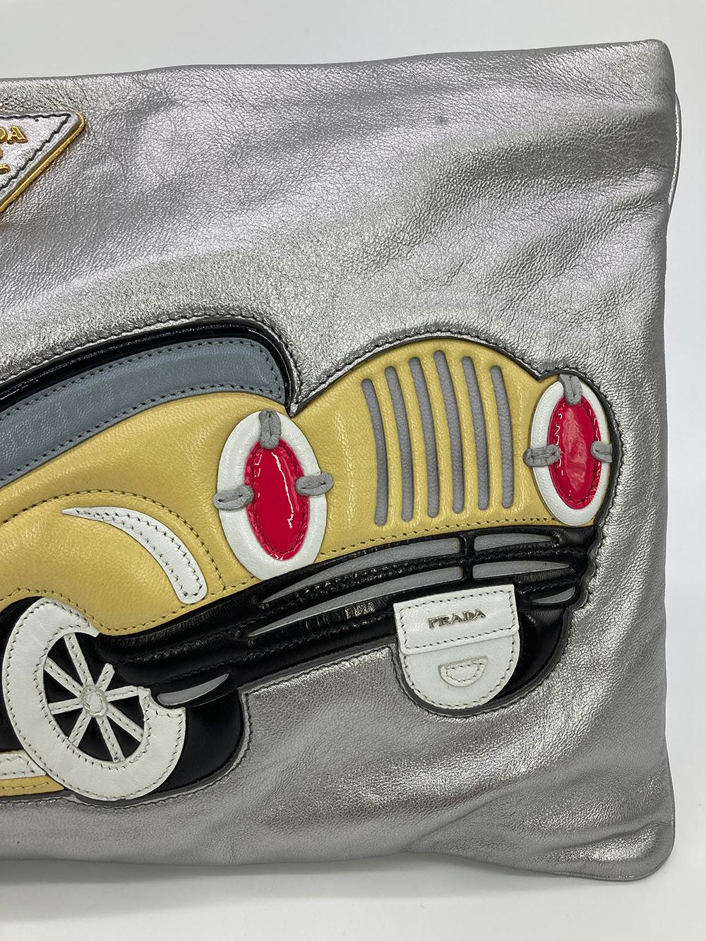 RARE Prada Hot Rod Classic Car Clutch Pochette For Sale at 1stDibs