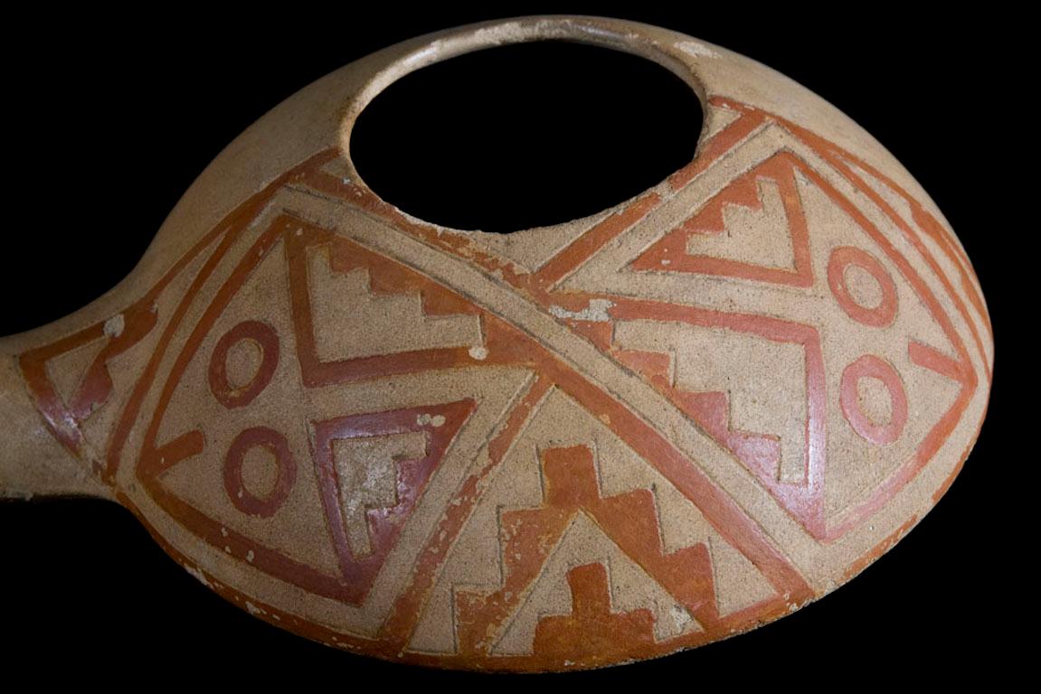 Rare Pre-Columbian Zoomorphic Moche Painted Incensor, Peru, circa 100 ...