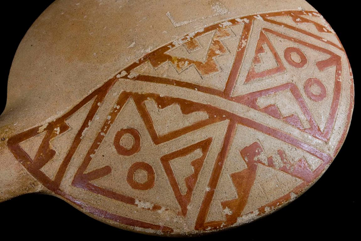 Rare Pre-Columbian Zoomorphic Moche Painted Incensor, Peru, circa 100 ...