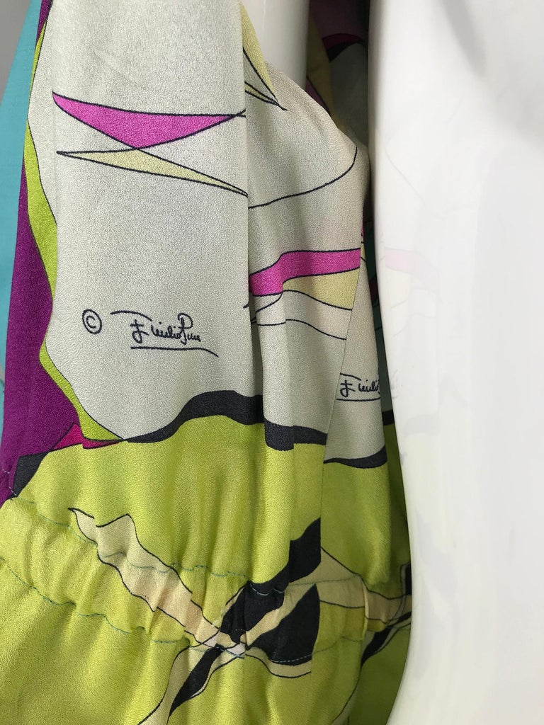 Rare Pucci Blue Wool Twill Jacket with Silk Pucci Fabric Lining 1970s ...