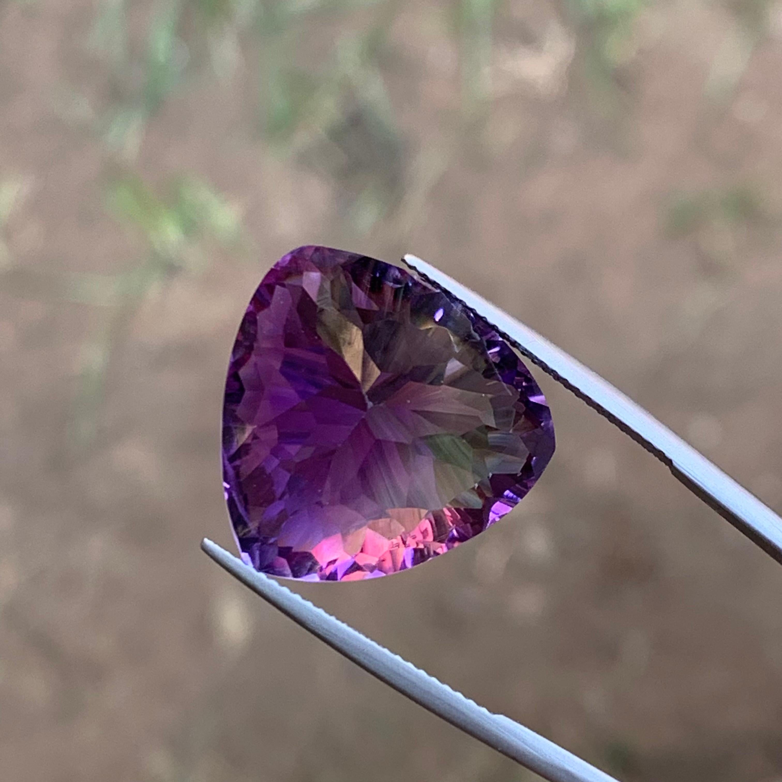 Rare Purple Natural Amethyst Gemstone, 29.70 Ct Trillion Cut Ideal for ...