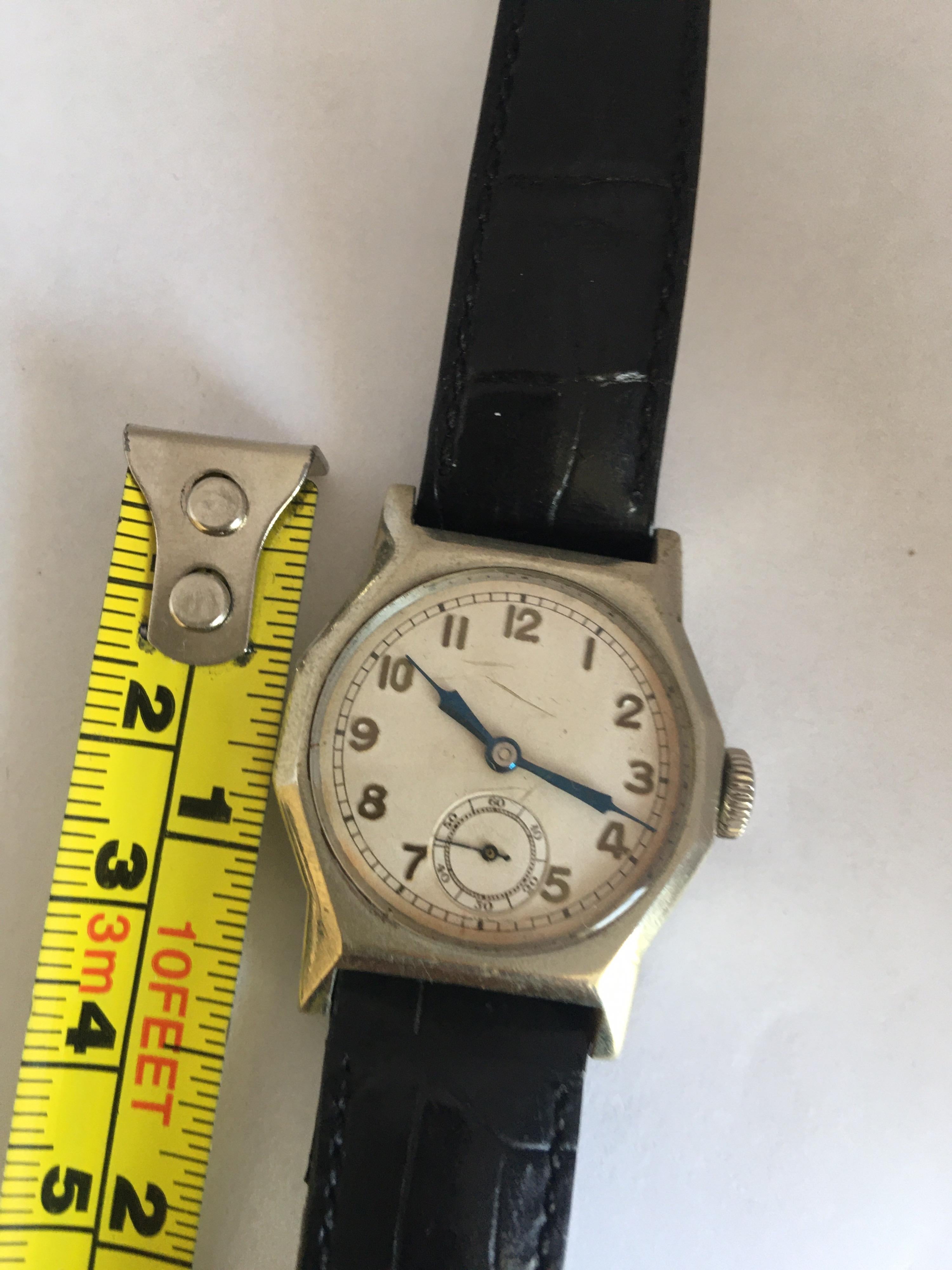 Rare Quality 1930s Vintage Silver Plated Mechanical Watch For Sale at ...