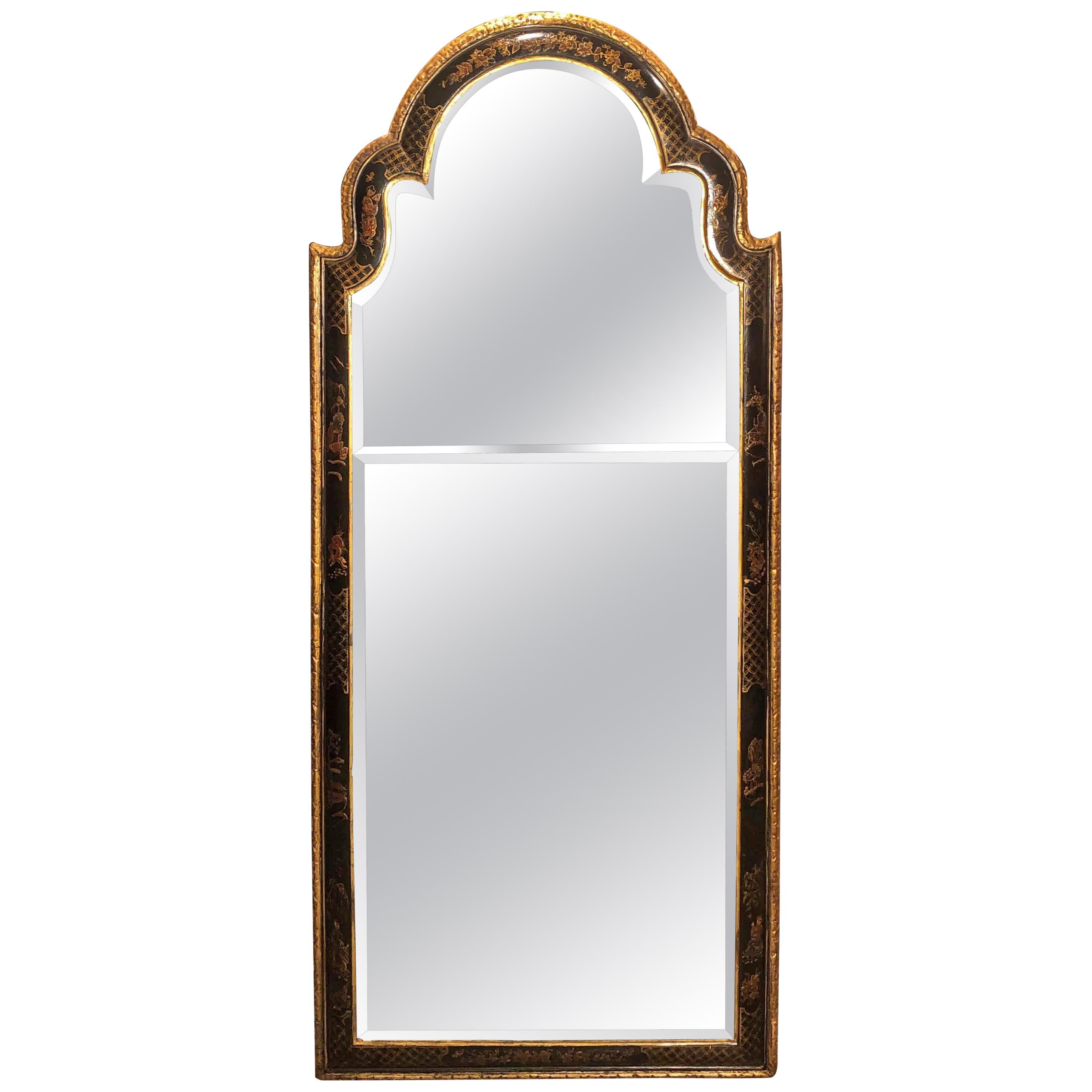 Rare Queen Anne Tombstone Form Chinoiserie Mirror at 1stDibs ...