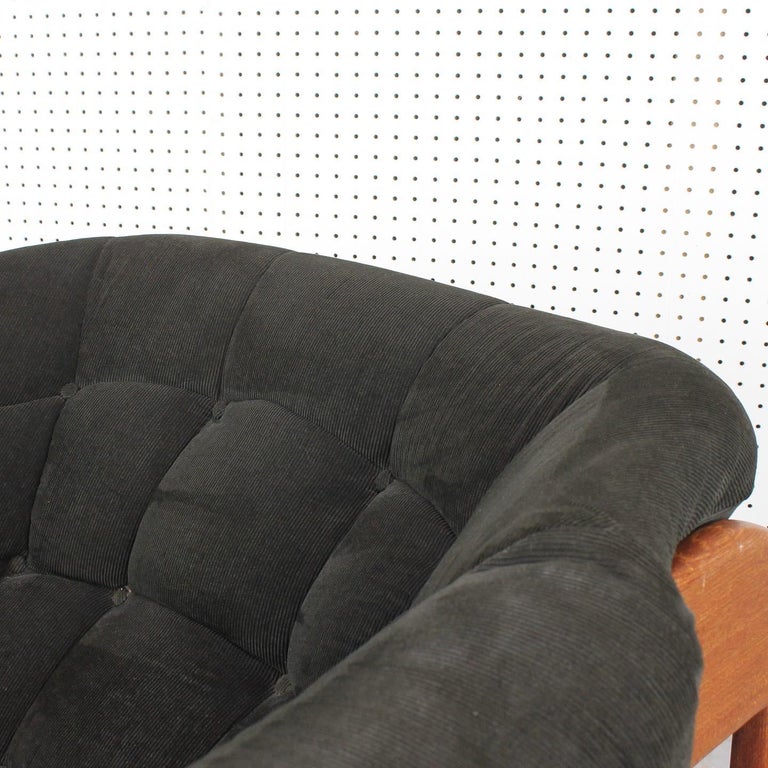 Rare R. Huber Tufted Tub Chair For Sale at 1stDibs