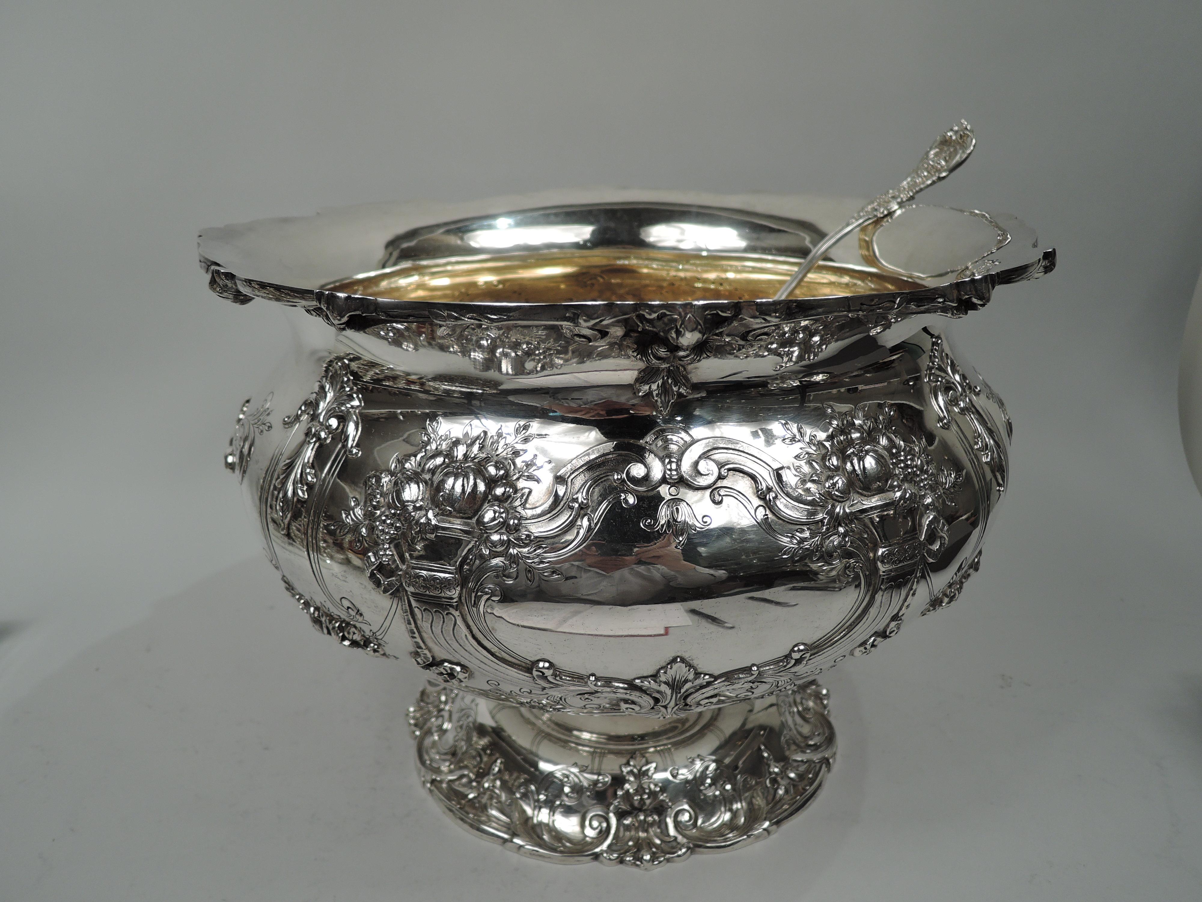 Rare Reed and Barton Francis I Sterling Silver Punchbowl with Ladle For ...